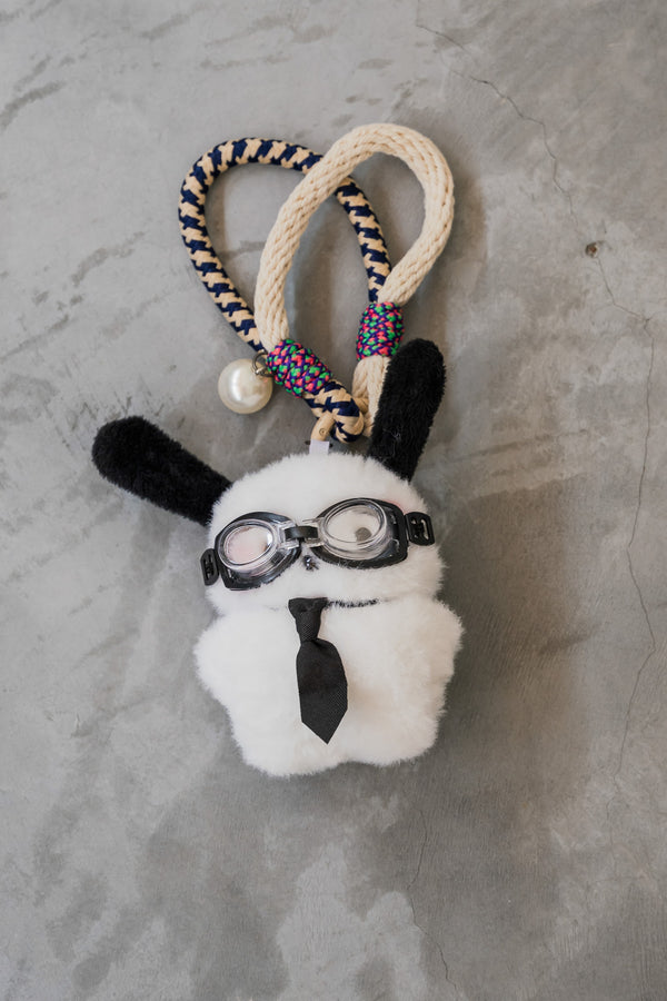 Goggle Bunny Keychain - First Stitch