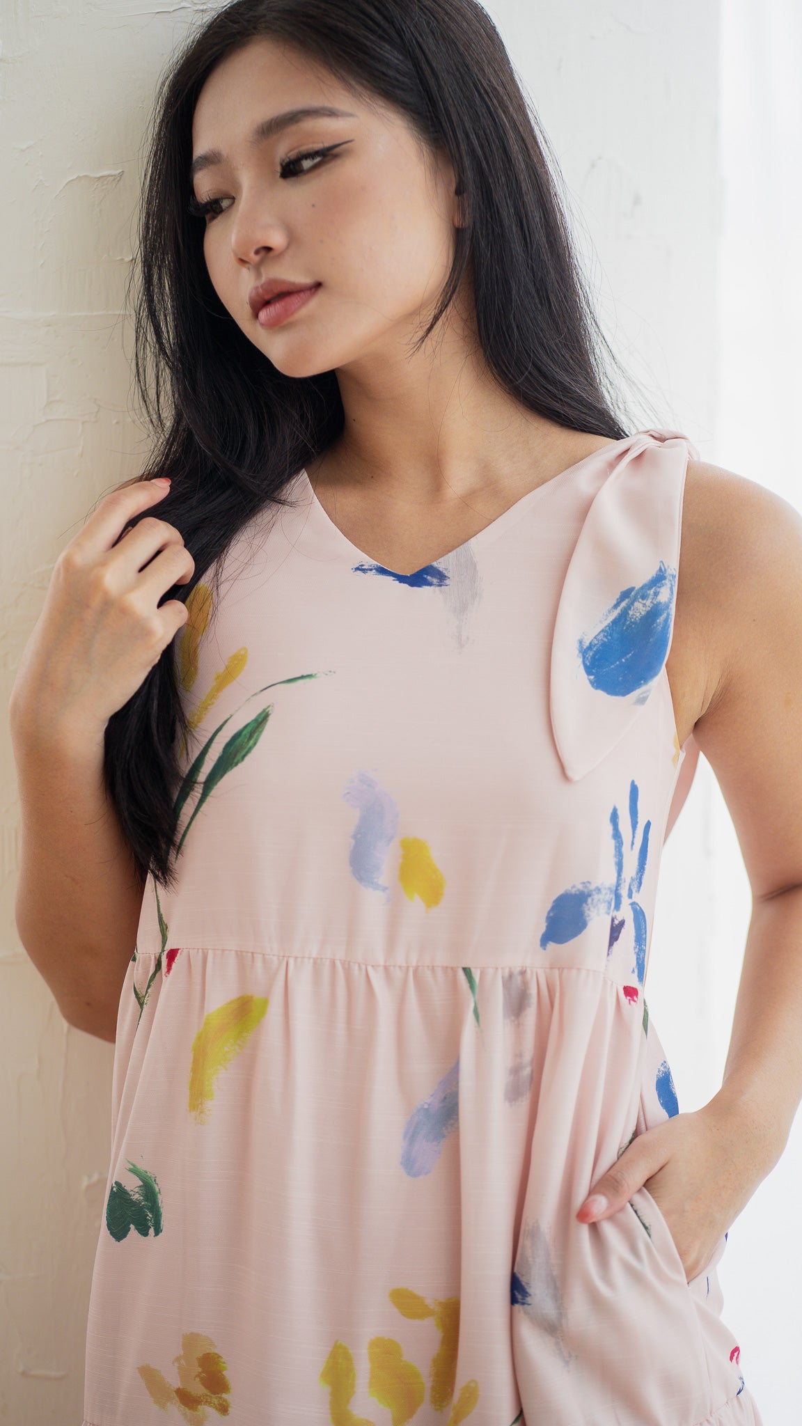 Wildflowers Tiered Two-Way Dress in Pink [ONLINE ONLY] - First Stitch