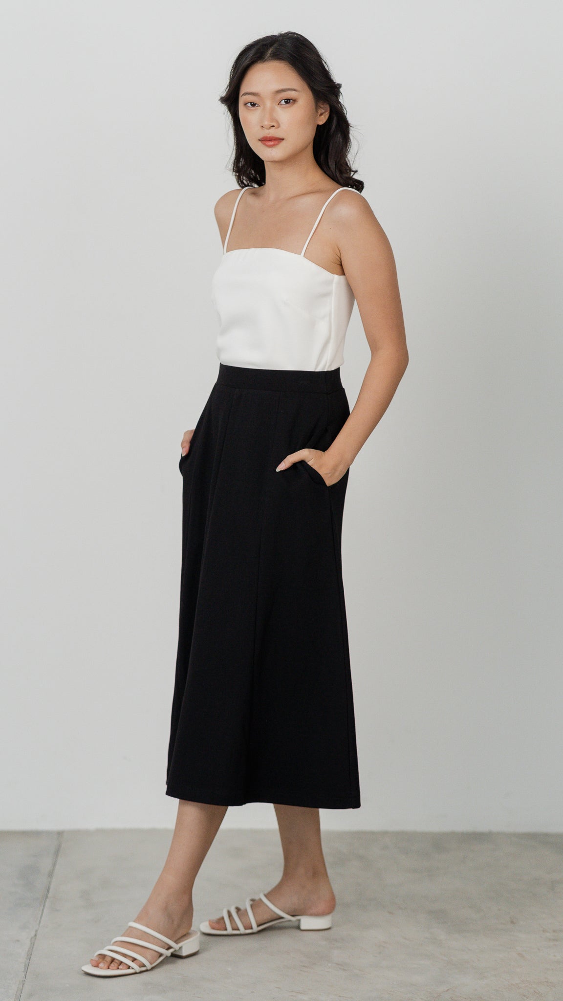 Amanda Panel Roma Skirt in Black [ONLINE ONLY] - First Stitch